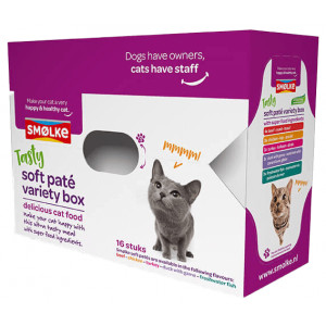 Smølke Soft Paté Variety Box combipack kattenvoer |Goedkoper bij