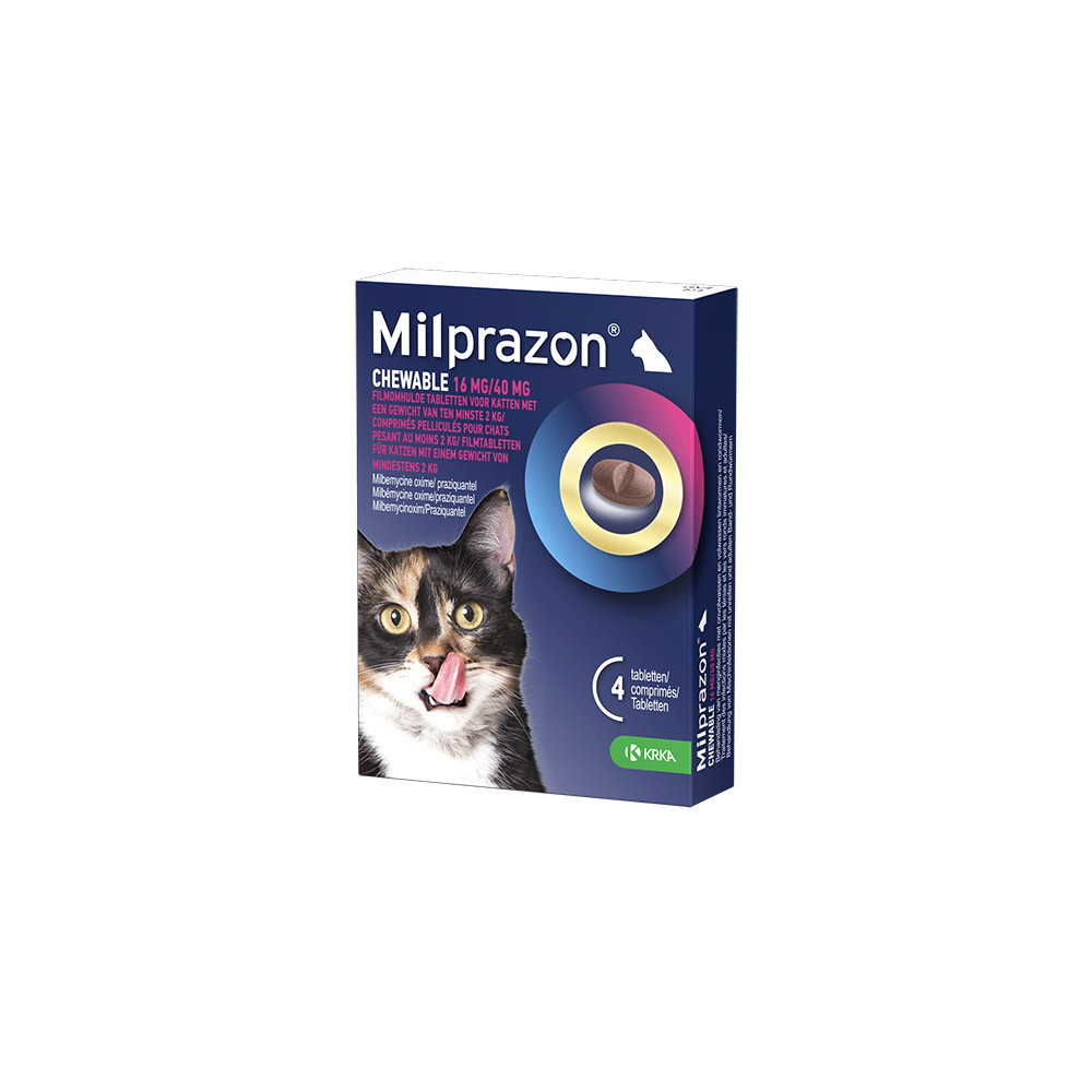Milprazon Chewable grote kat (16 mg / 40 mg) | Voordelig