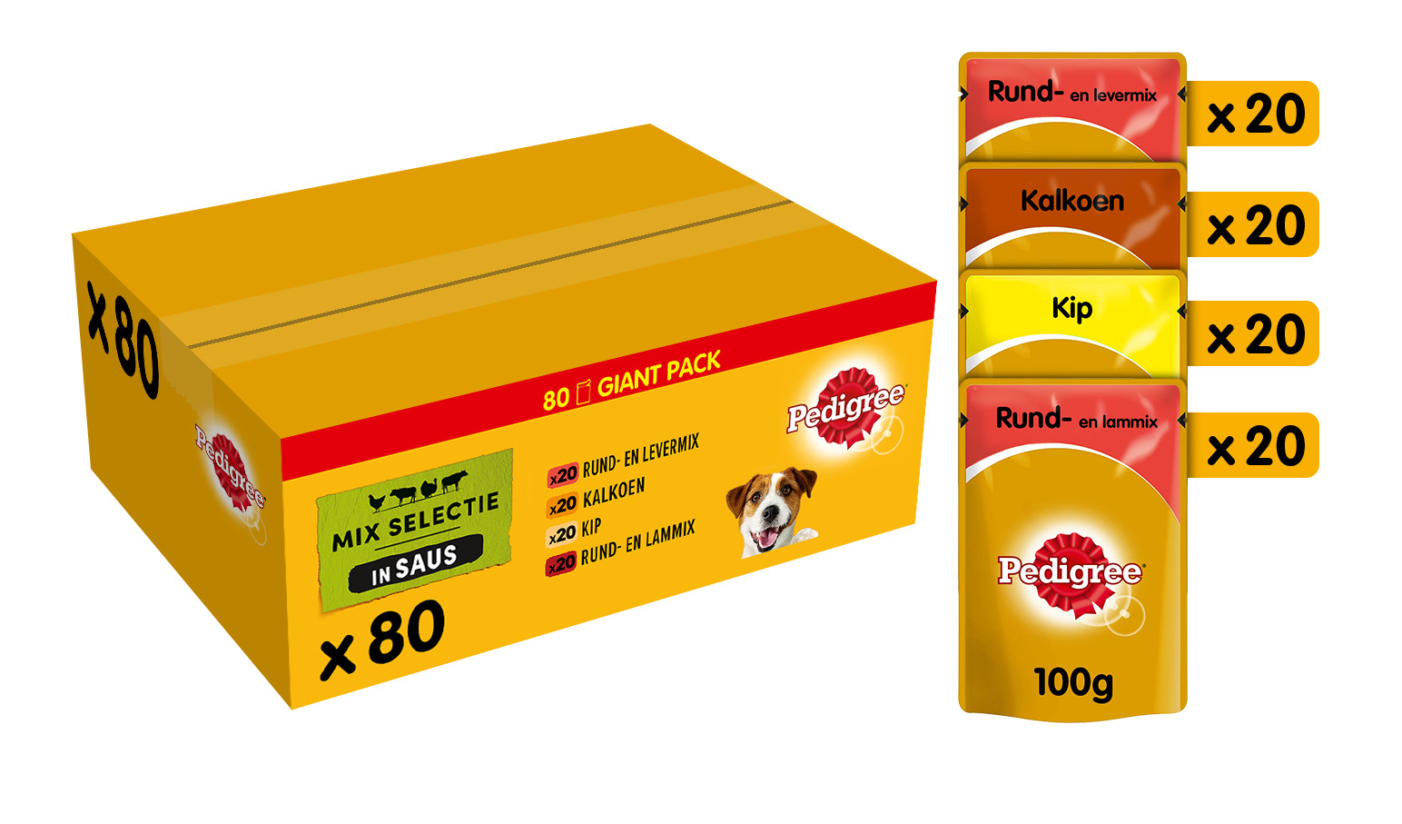 Pedigree Adult in saus multipack natvoer hond maaltijdzakjes