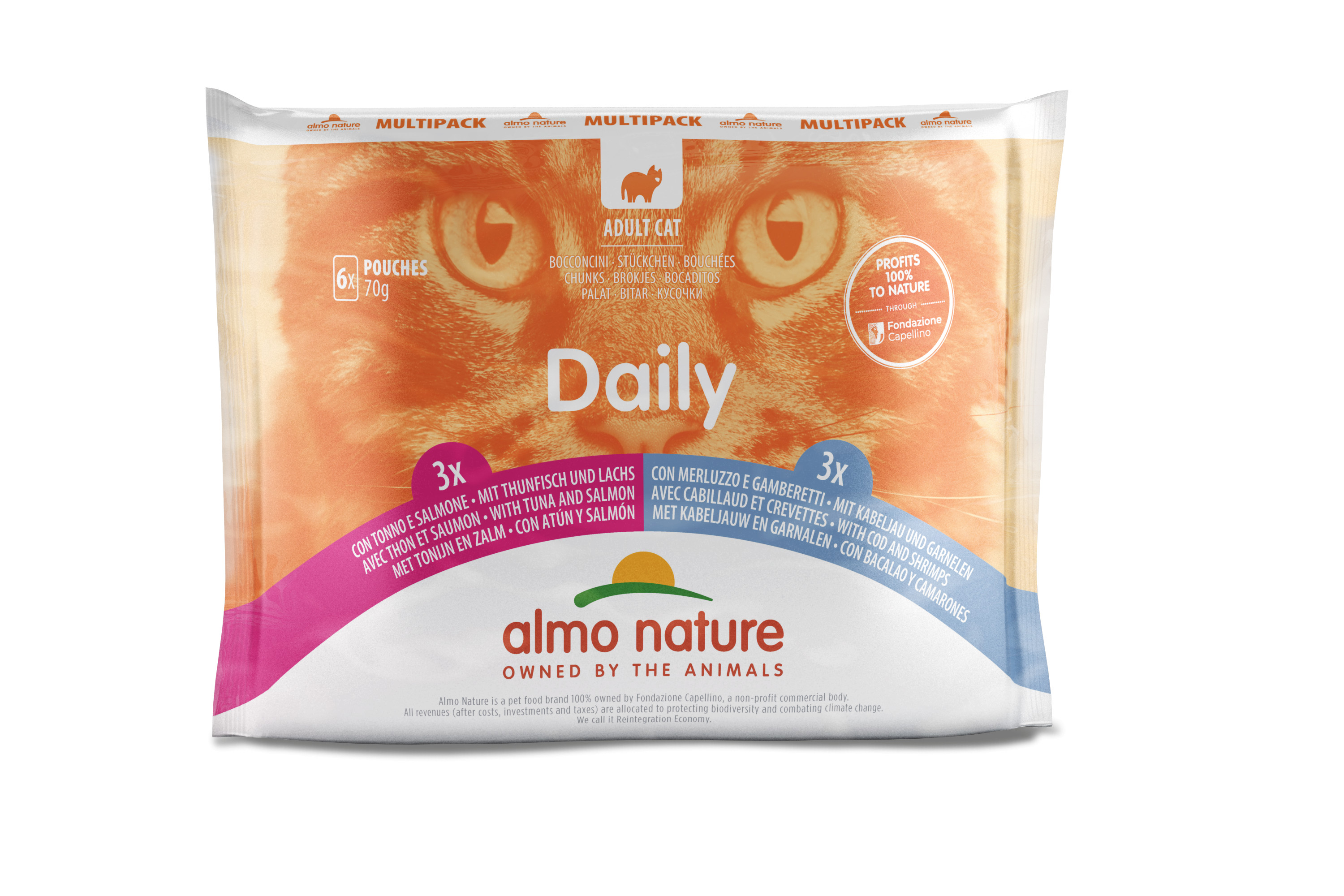 Almo Nature Daily met vis multipack natvoer kat (70 g)